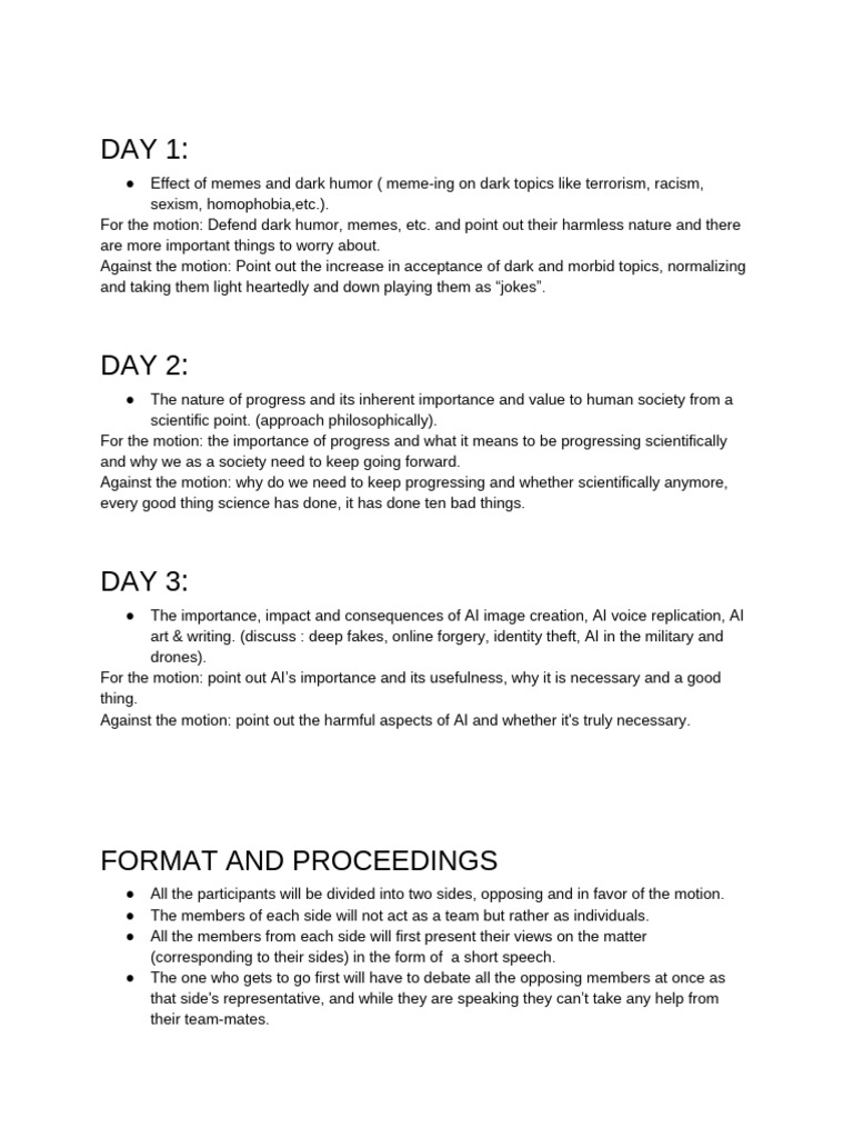 Tech Fest Araxy's Debate Topics. | PDF | Artificial Intelligence ...