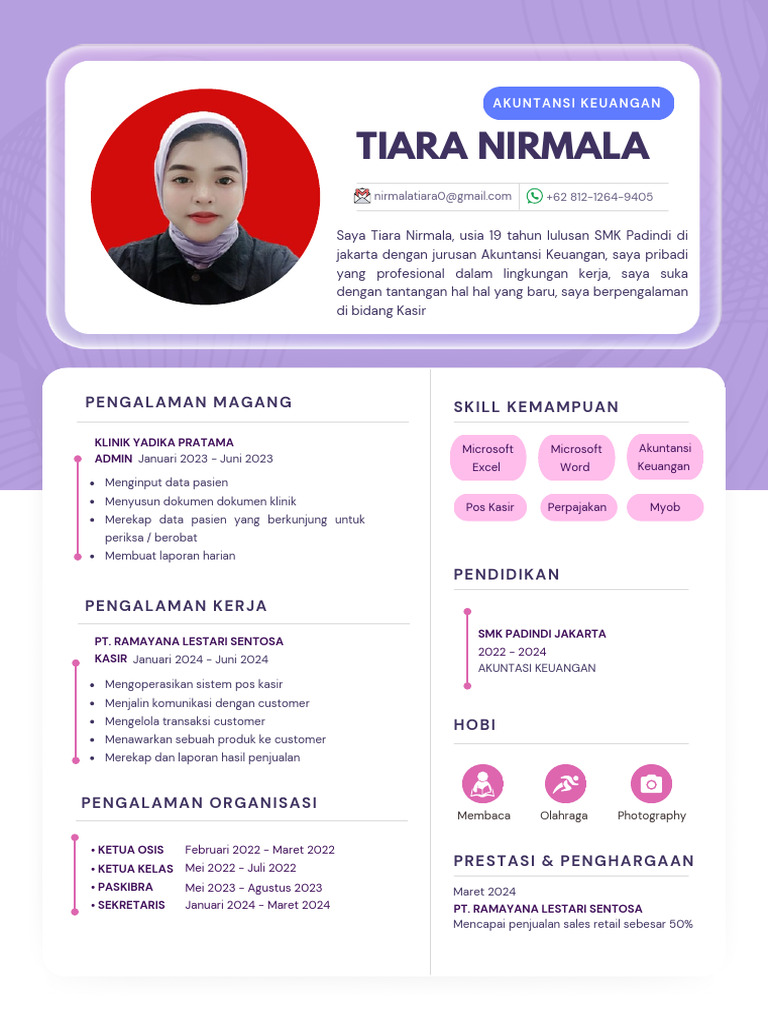 CV Tiara Nirmala-1 | PDF