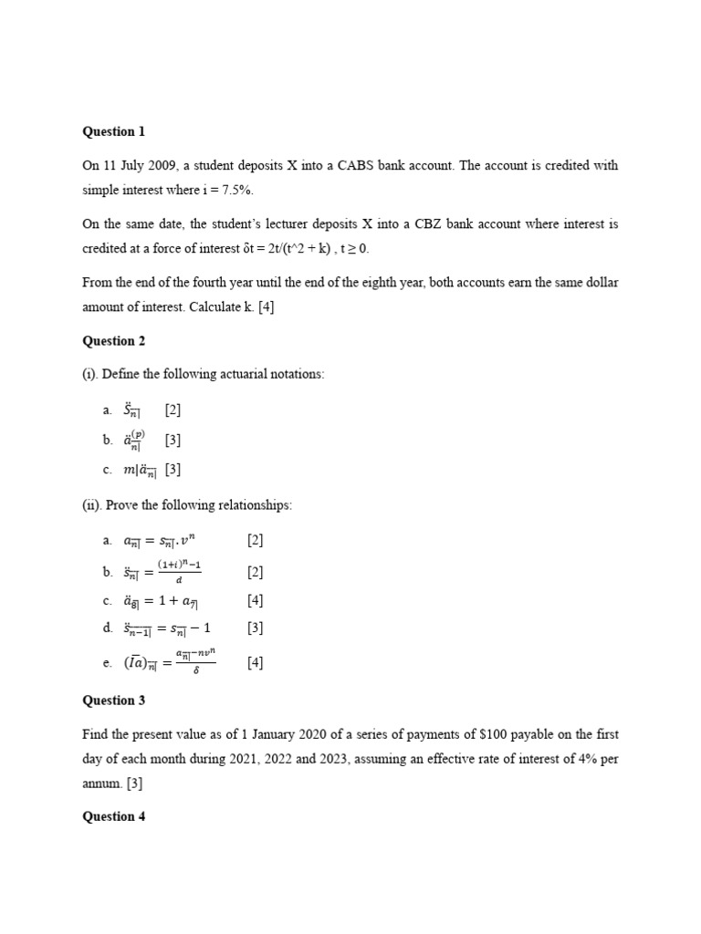 CIN2122 Tutorial 2 | PDF | Present Value | Interest