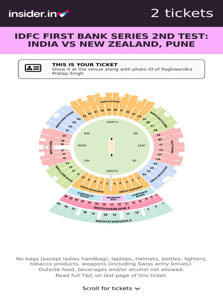Idfc First Bank Series 2Nd Test: India Vs New Zealand, Pune: This Is ...