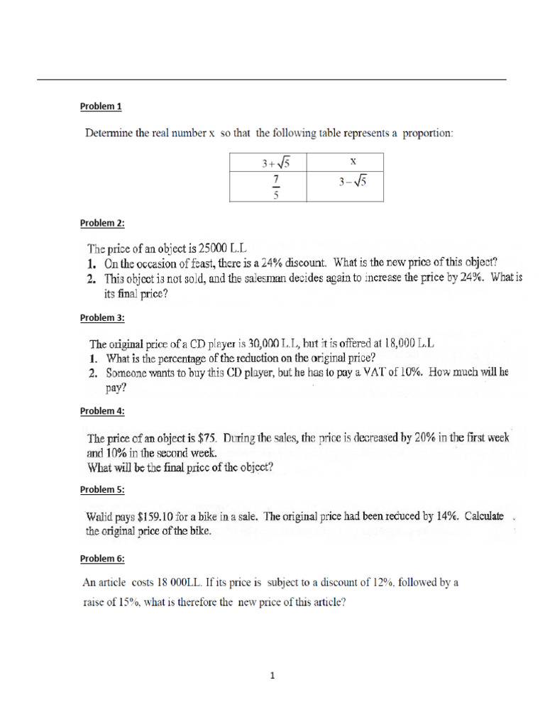 Grade 9 Math Problems | PDF