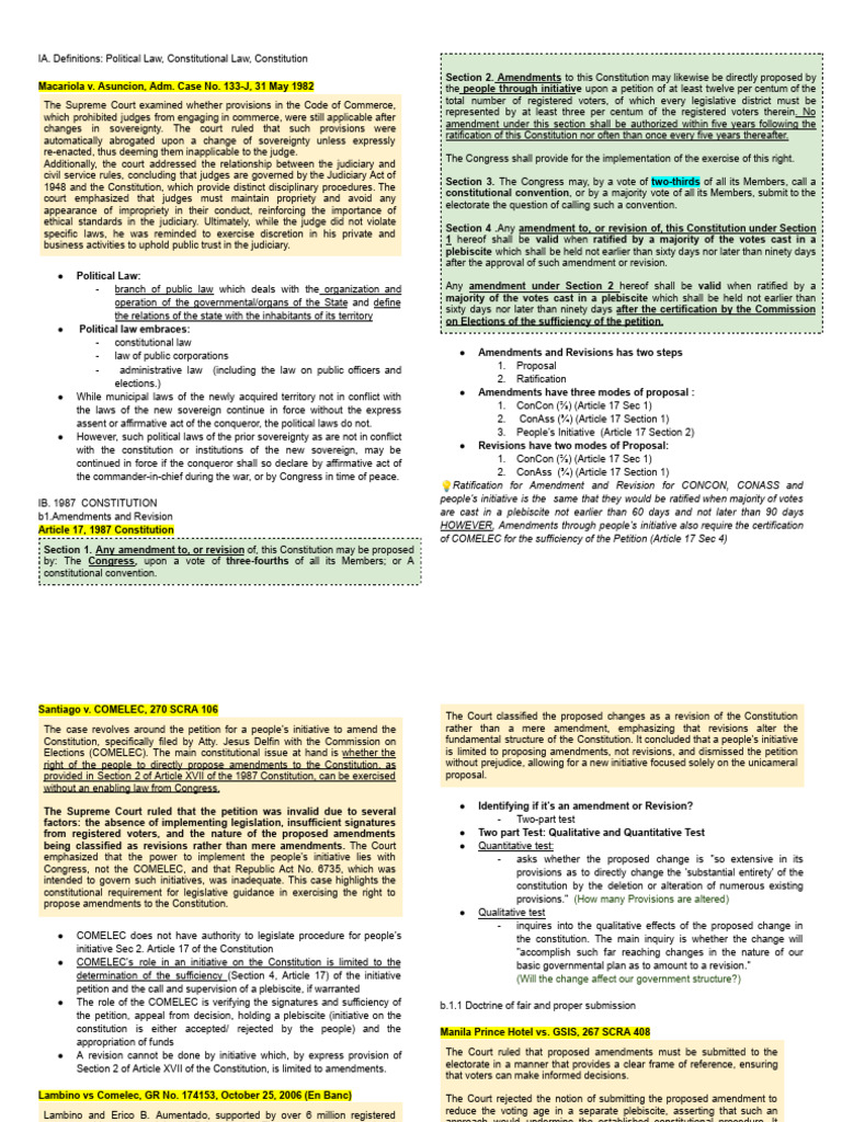 Consti Law Compiled | PDF | Standing (Law) | Case Or Controversy Clause