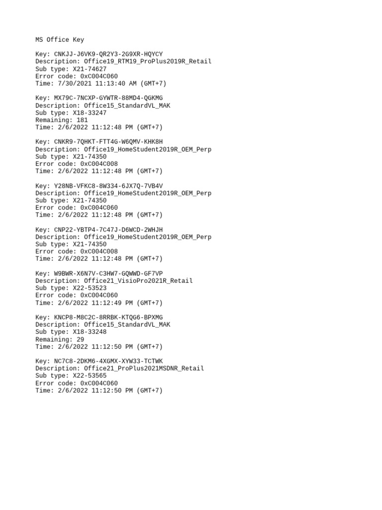 MS Office Key | PDF | Business | Computers