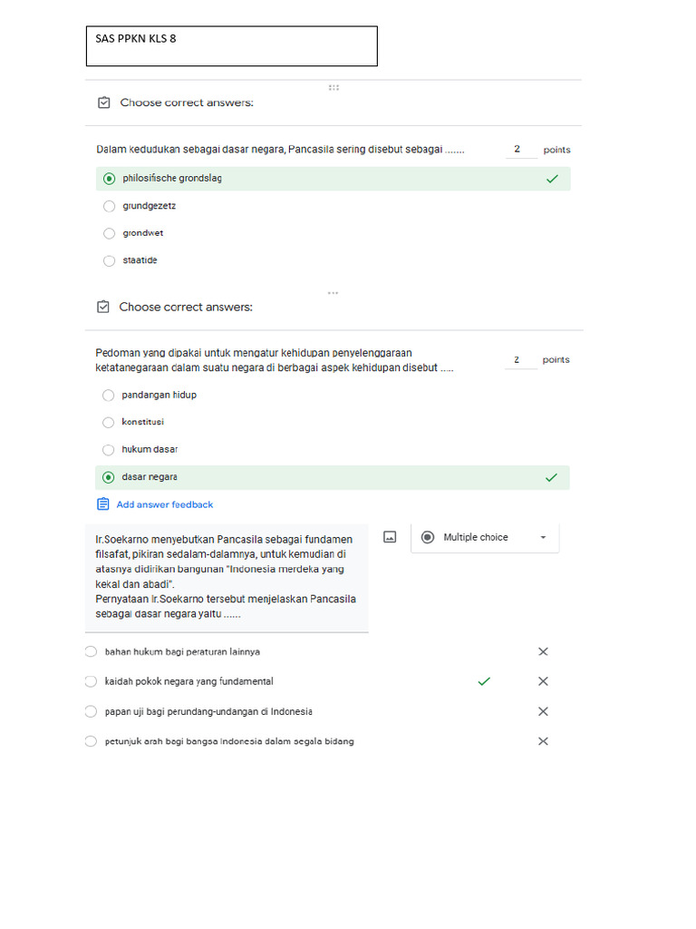 Sas PKN Sem 1 KLS 8 | PDF