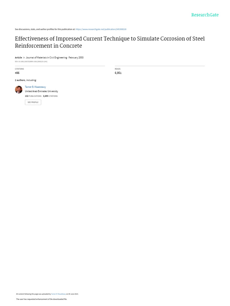 Effectiveness Of Impressed Current Technique To Simulate Pdf