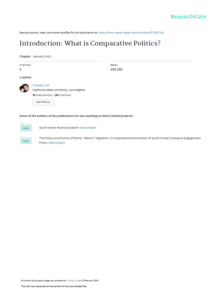 Comparative Politics | PDF | State (Polity) | Rationality