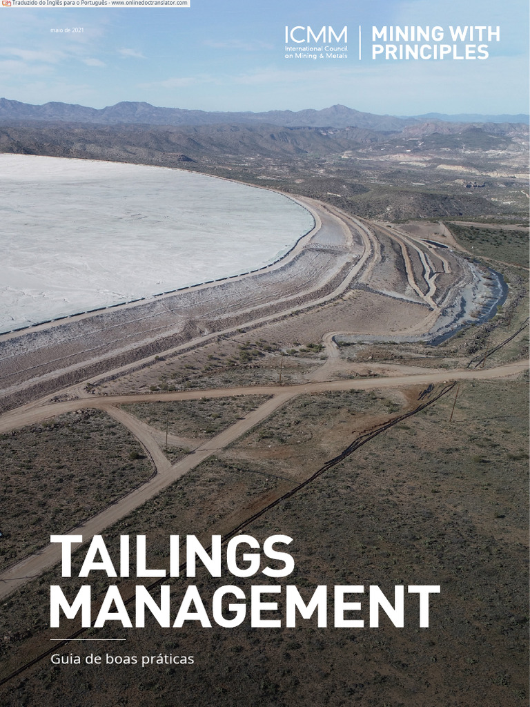 ICMM 2021 - Tailings Management - Good Practice Guide - Traduzido | PDF ...