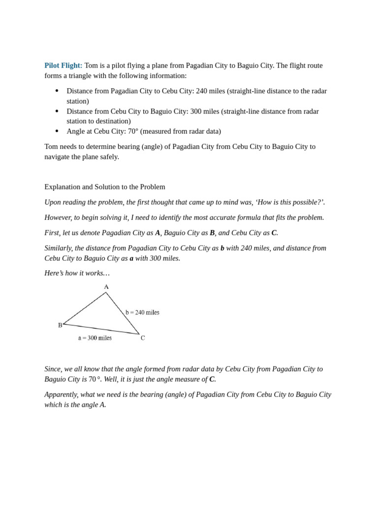 Navigating Trigonometry in Flight | PDF | Trigonometric Functions ...