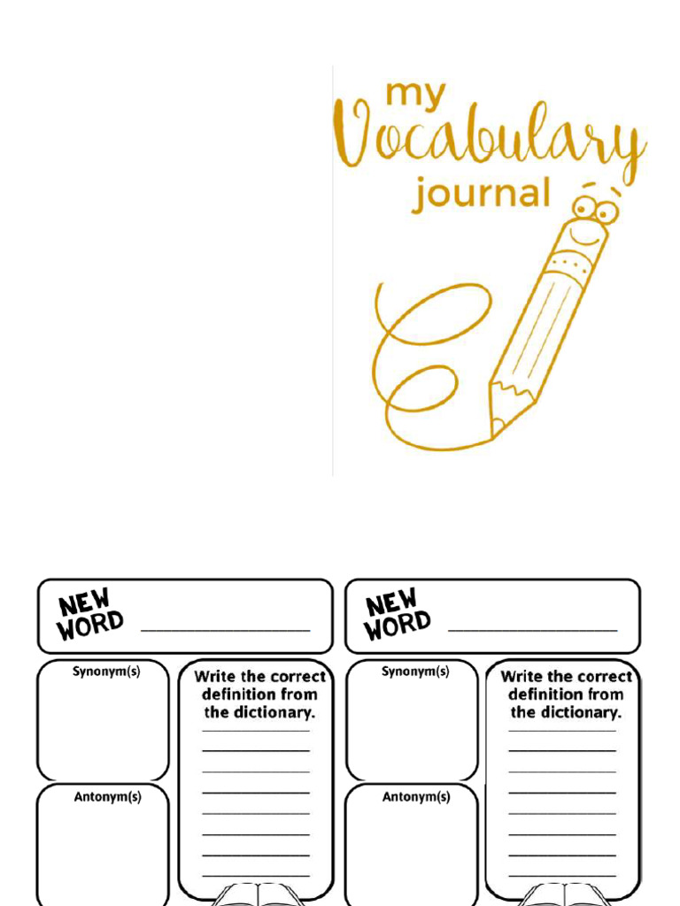 Vocabulary Journal Template | PDF | Linguistics | Human Communication