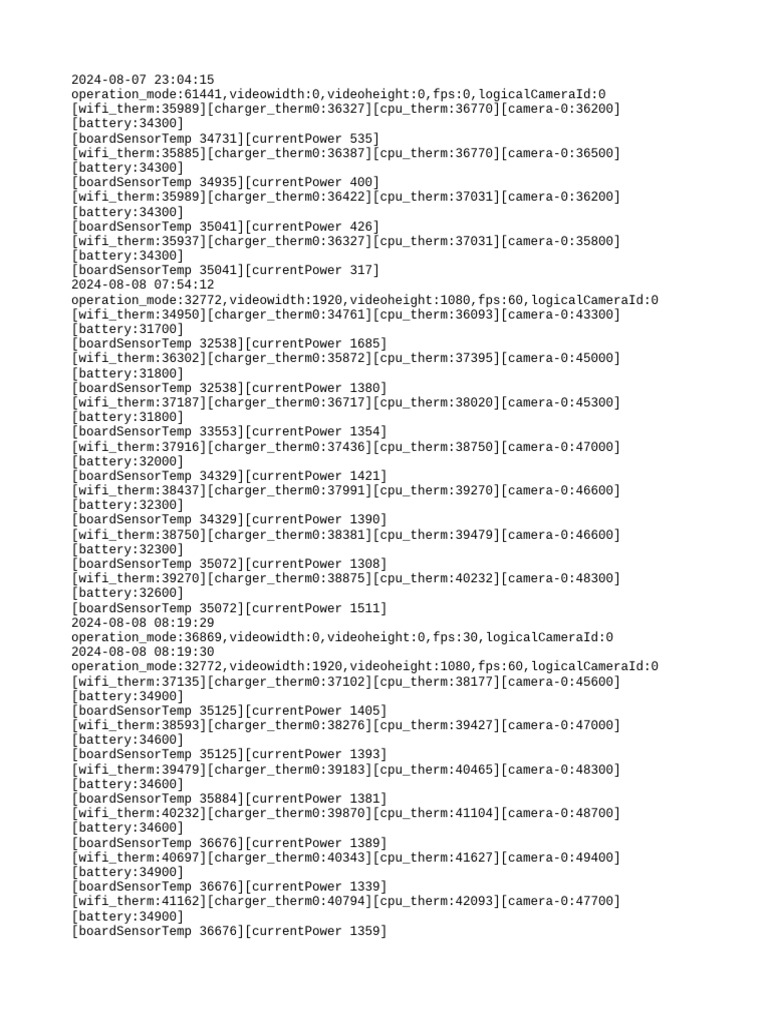 Sensor Data Log Analysis 2024 | PDF