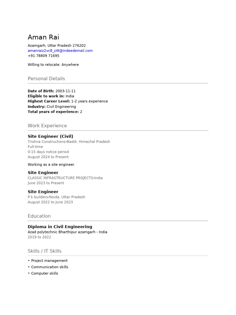 Resume A Man Rai | PDF | Art | Technology & Engineering