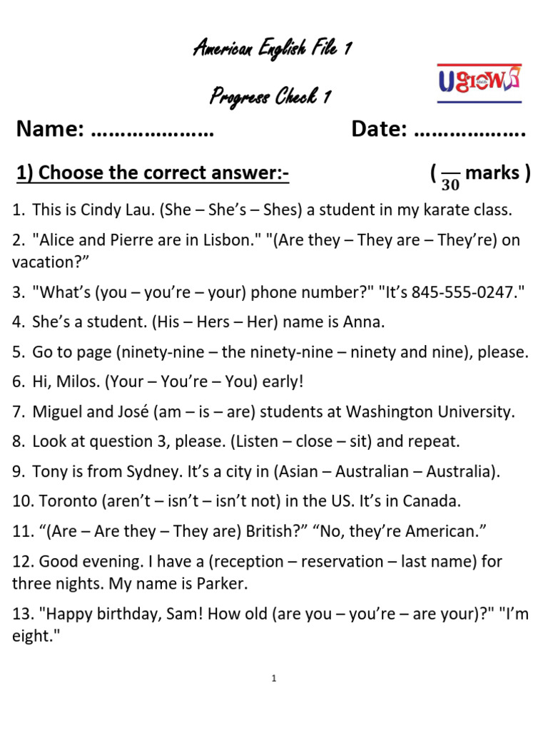 Progress Check 1 | PDF