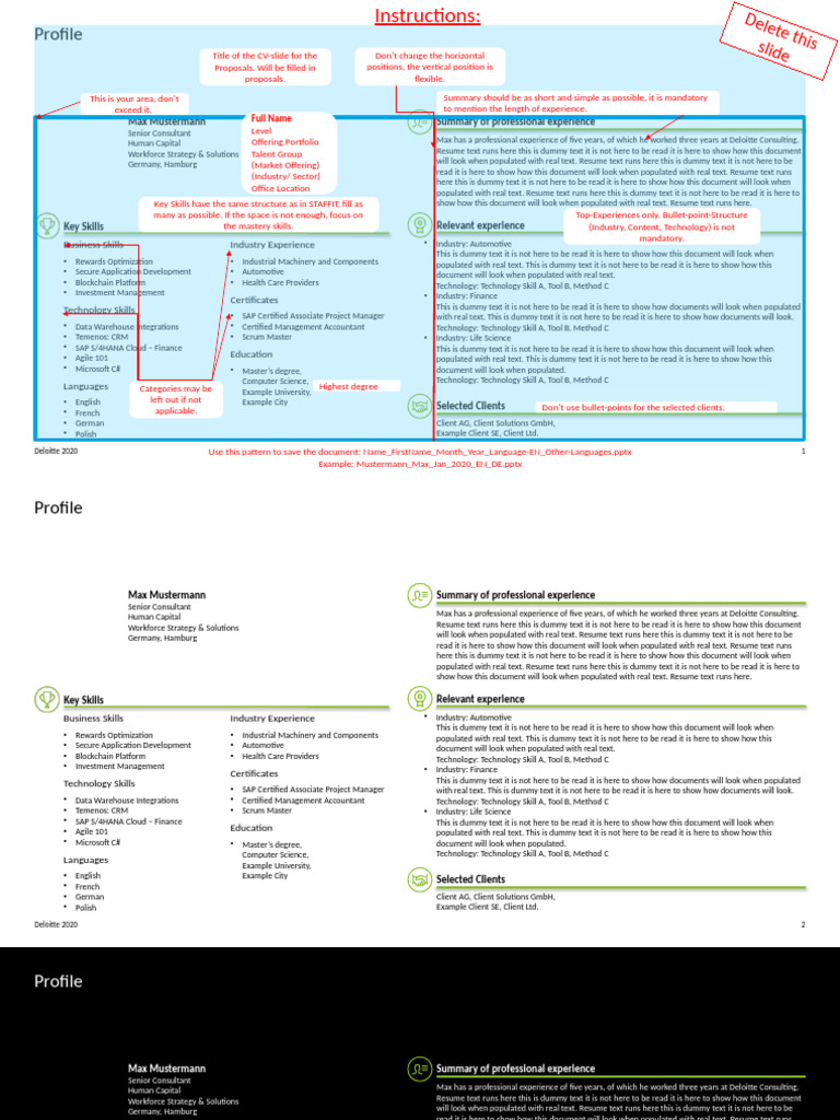 Deloitte Resume Template | PDF | Business | Information Technology
