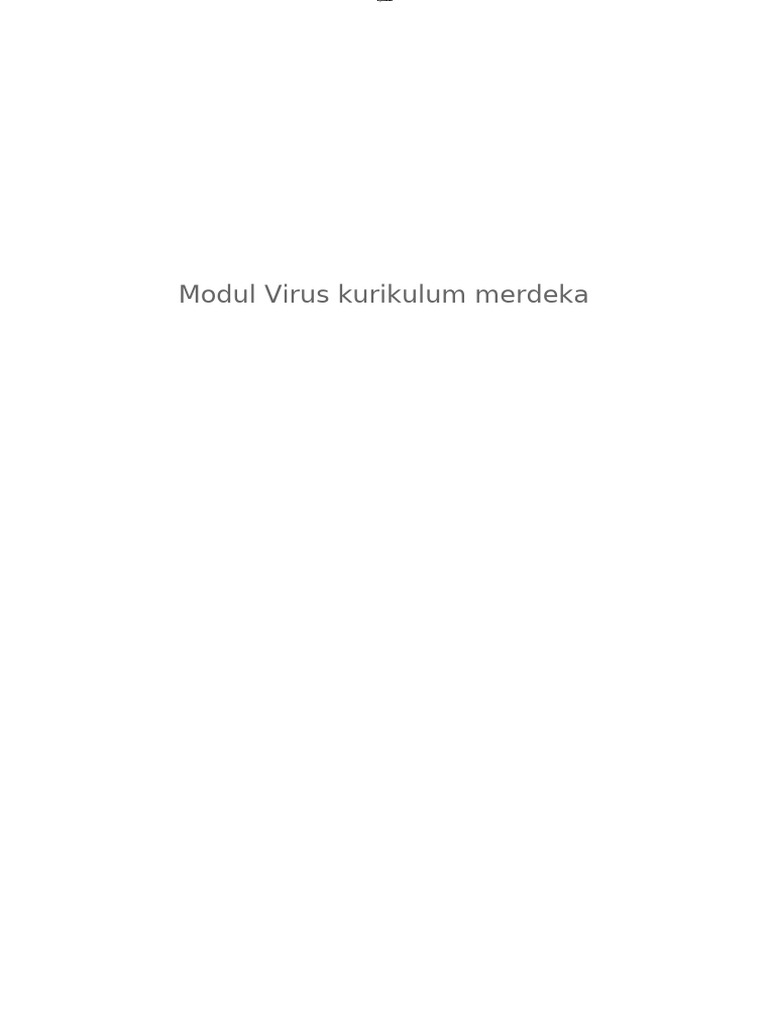 Modul Ajar Materi Virus | PDF | Sains & Matematika