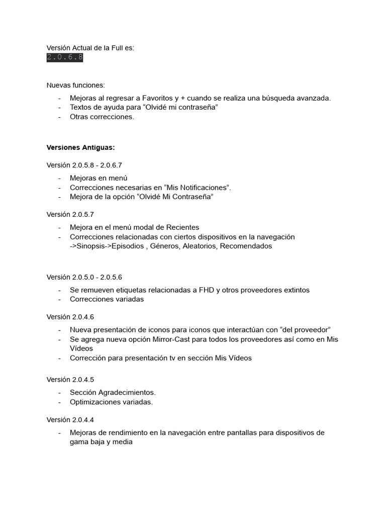 Nueva Versión 2.0.6.8 | PDF | Software | Informática Nueva Versión 2.0.6.8 | PDF | Software | Informática