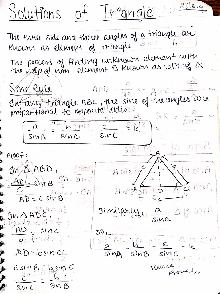 Solutions of Triangle | PDF