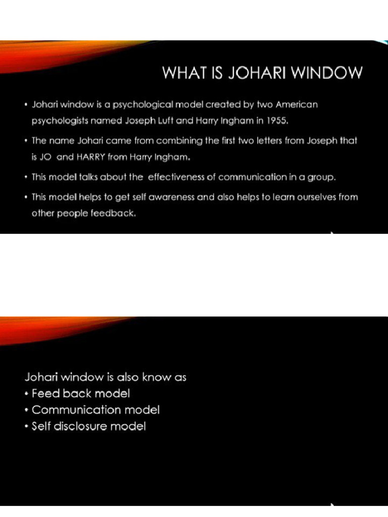 Johari Window | PDF