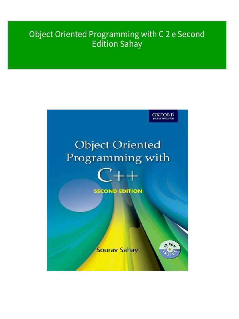 Object Oriented Programming With C 2 e Second Edition Sahay 2024 Scribd ... Object Oriented Programming With C 2 e Second Edition Sahay 2024 Scribd ...