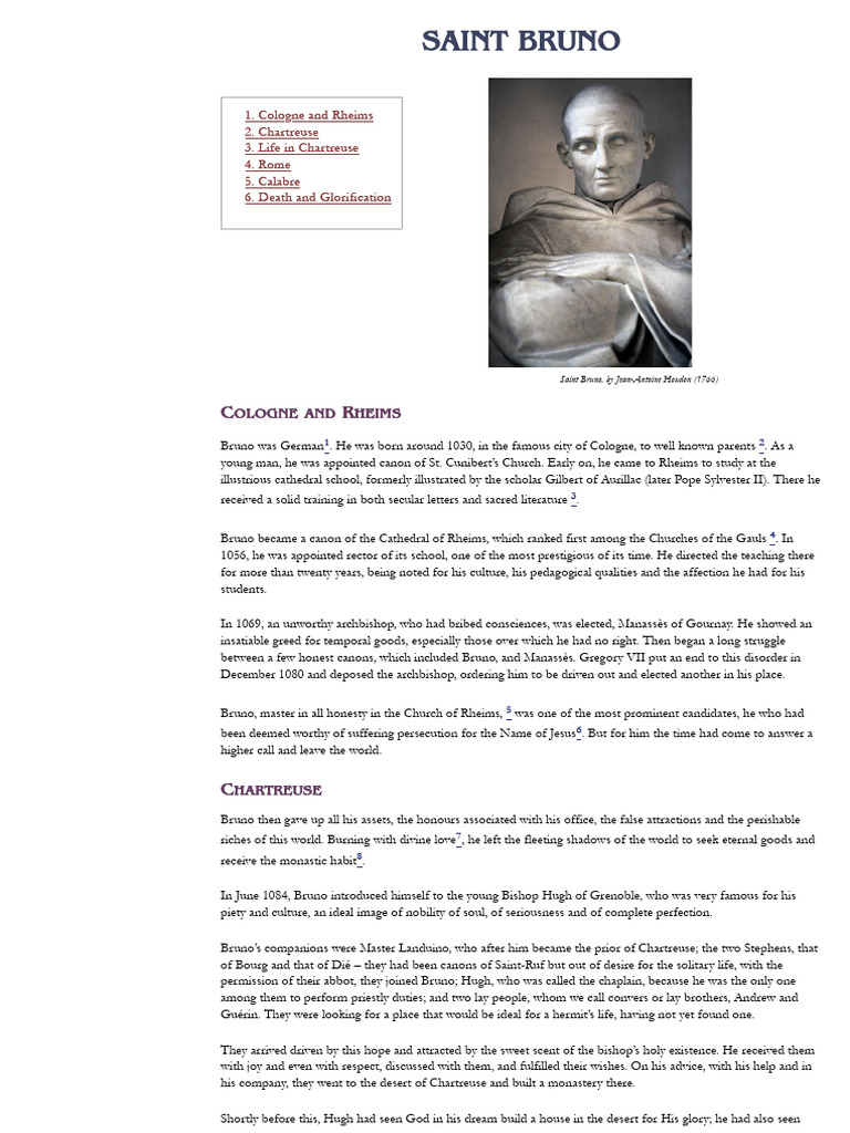 Saint Bruno - The Carthusian Nuns | PDF | History | Religion & Spirituality