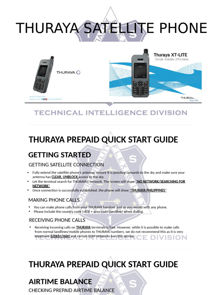 THURAYA - FOR PRINT | PDF | Prepaid Mobile Phone | Telephone Call