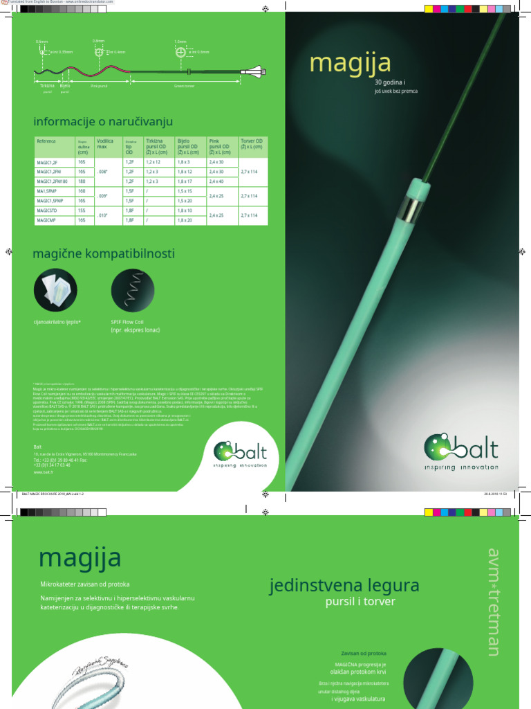 MAGIC Flow Dependant Microcatheter - En.bs | PDF