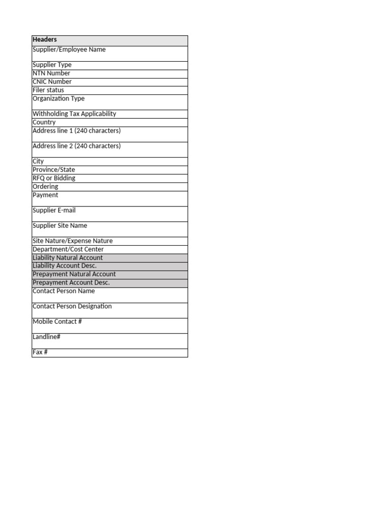 PESSI Vender Reg. Formate | PDF | Finance & Money Management