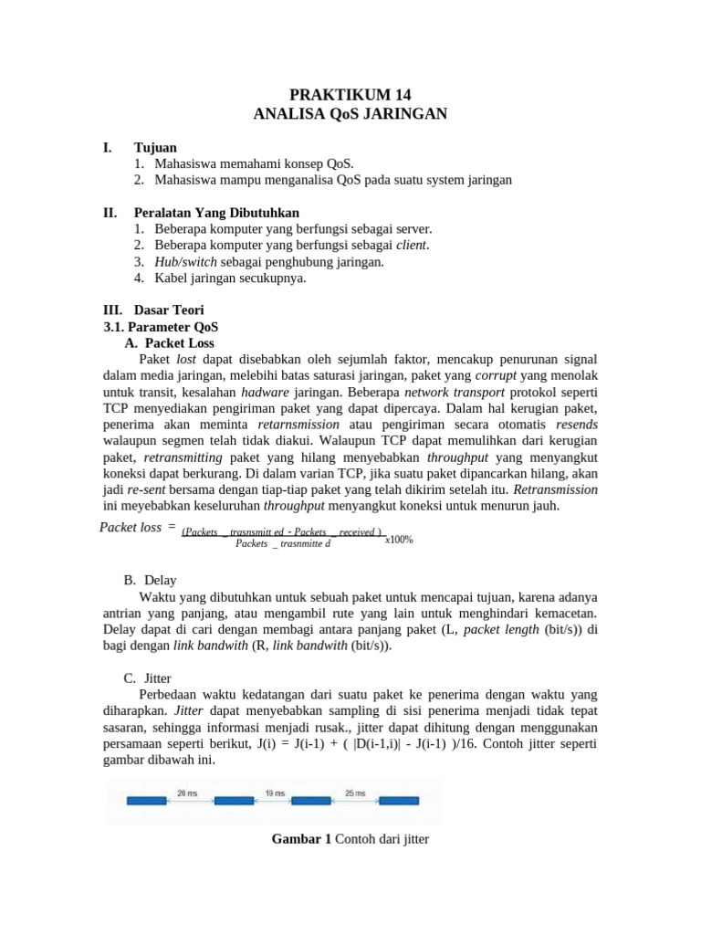 Prakt Modul 14 Analisa QoS | PDF | Komputer | Teknologi & Rekayasa
