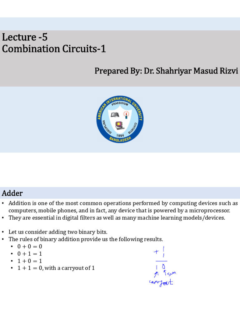 Mid_Lecture_5 | PDF | Computer Engineering | Digital Electronics