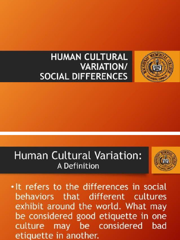 1 Ucsp Human Cultural Variation Social Differences | PDF