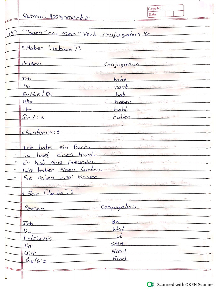 Soham German Assignment 1 | PDF