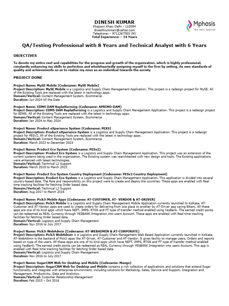 Dinesh Kumar | PDF | Application Software | Mobile App