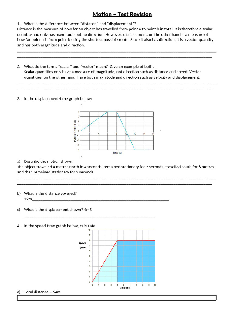 Understanding Motion: Scalars, Vectors, and Laws | PDF | Velocity ...
