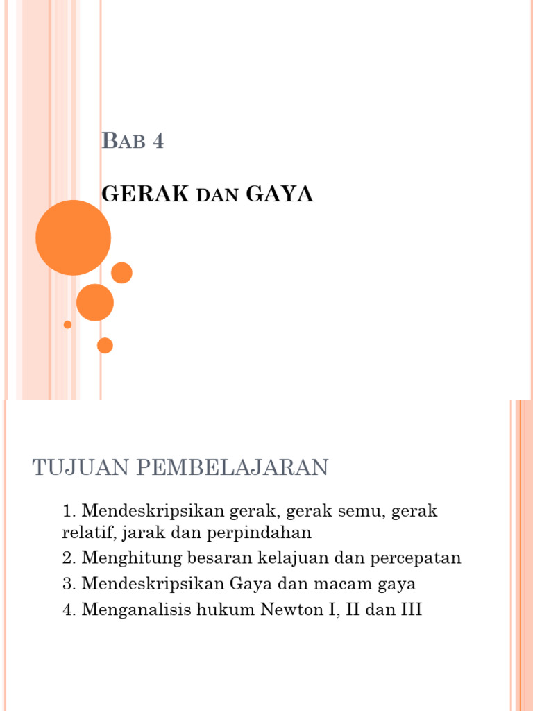 Bab4. Gerak Dan Gaya | PDF