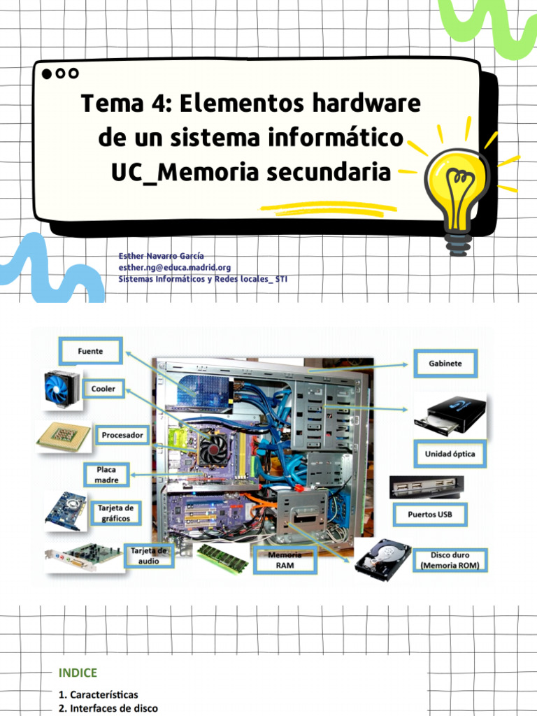 T4 - Elementos Hardware de Un Sistema Informático - Unidad Central ...