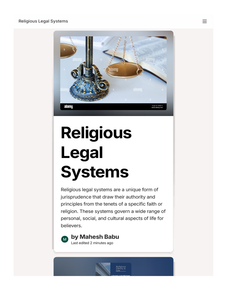 Religious Legal Systems - Gamma | PDF | Religious Law | Sharia
