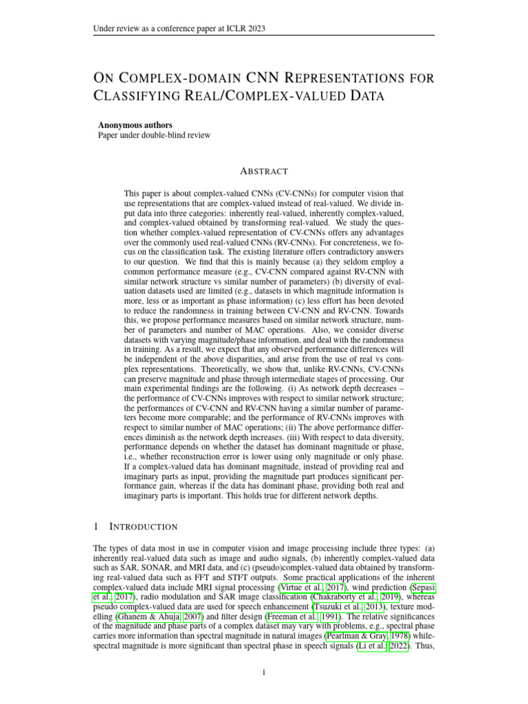 2036 On Complex Domain CNN Represen | PDF | Complex Number | Artificial Neural Network