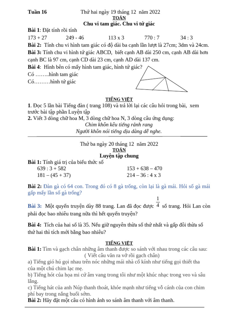 Bai Tap Cuoi Tuan 16 | PDF
