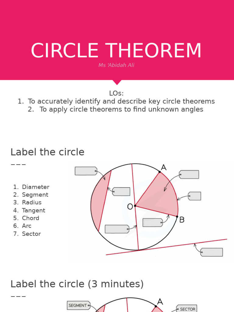 Key Circle Theorems and Applications | PDF