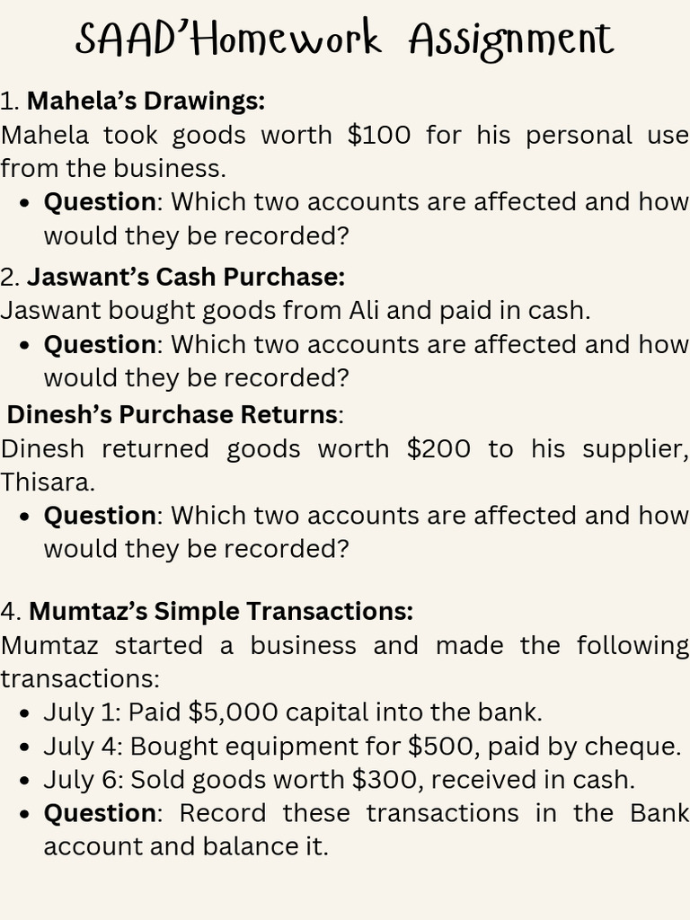 Accounting Home Work | PDF