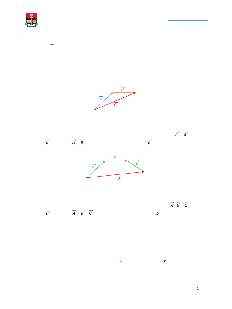Teoría 10 - Vectores - Componentes Vectoriales y Rectangulares | PDF ...