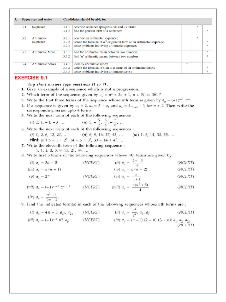 Sequence and Series | PDF