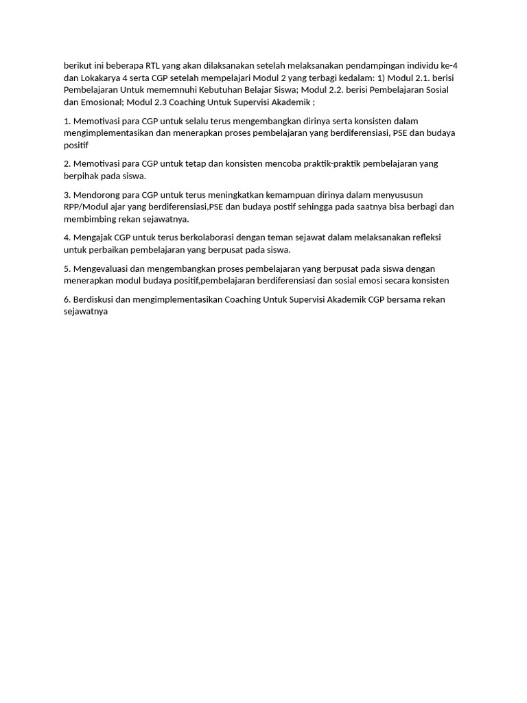 RTL Pi 4 | PDF | Kesehatan Holistik