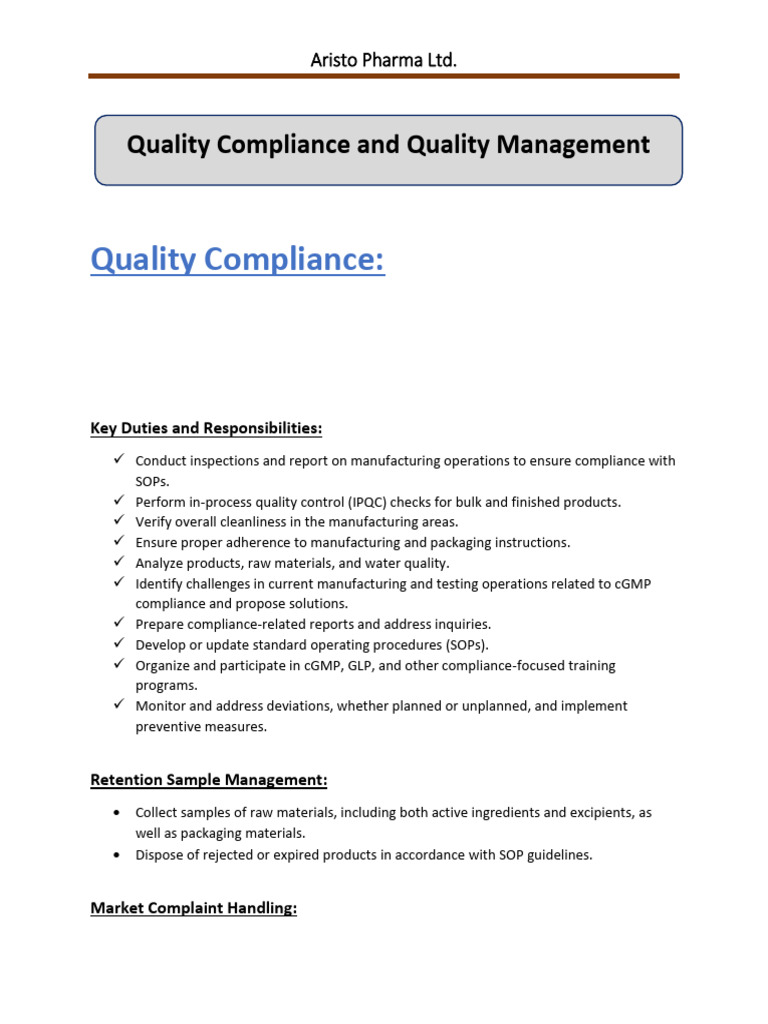 Quality Compliance | PDF | Verification And Validation | Quality Management