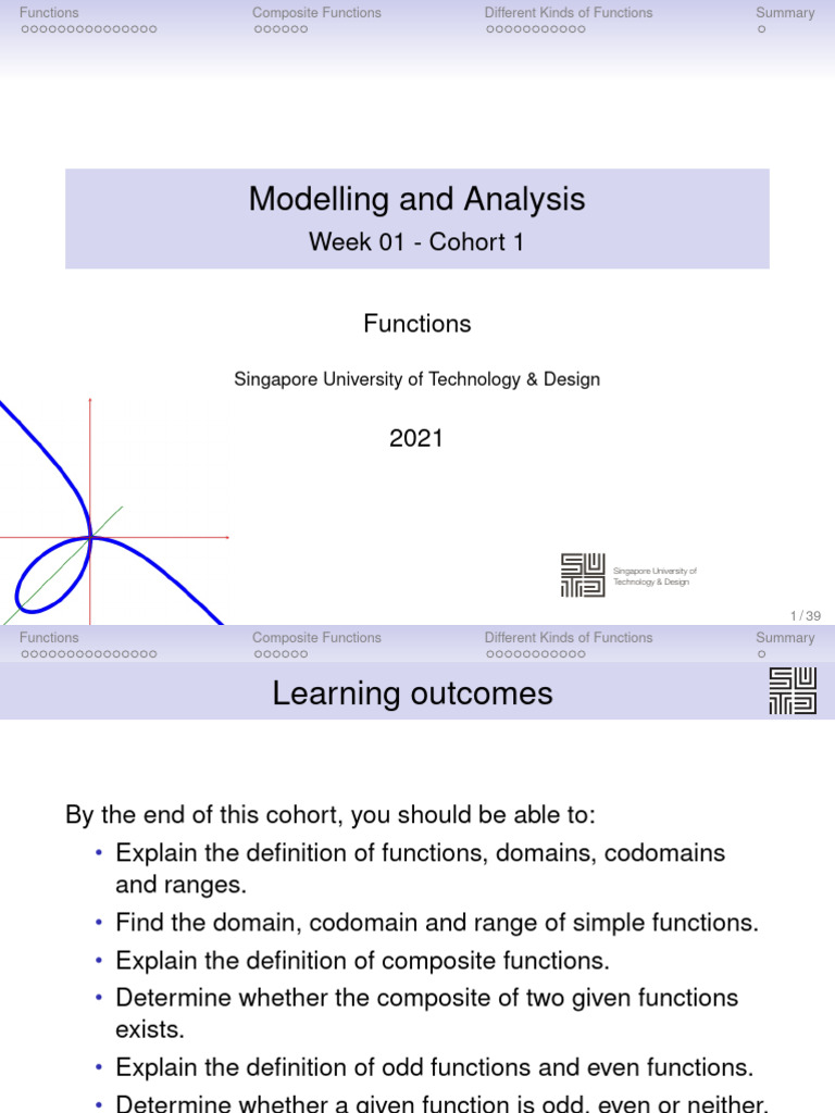 Cohort1.1 V7 StudentVersion | PDF | Function (Mathematics) | Set (Mathematics)