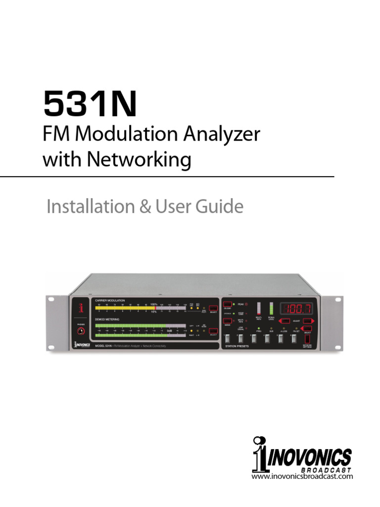 Inovonics 531N MANUAL | PDF | Frequency Modulation | Information And ...