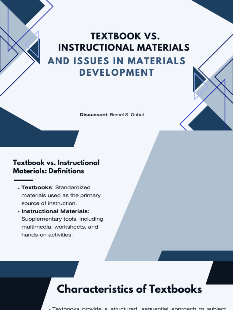 GABUT - Textbook vs. IM Issues Involved in IM Development | PDF ...