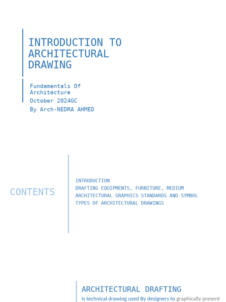 Lecture - 4architectural Drawing | PDF | Technical Drawing | Drawing