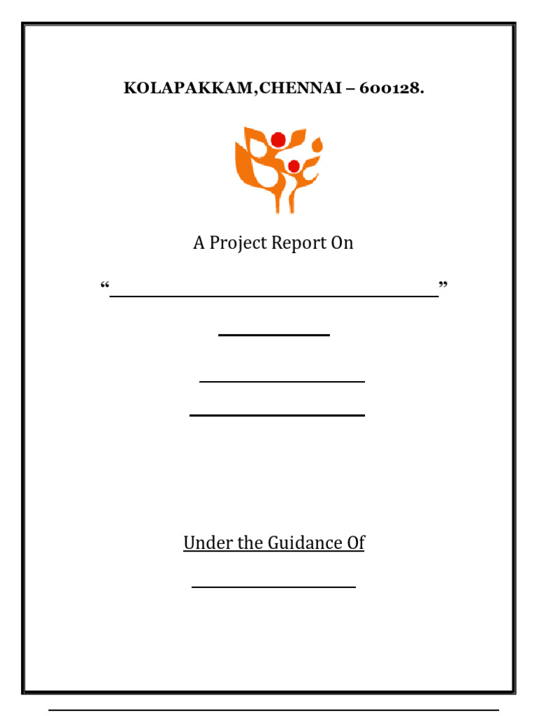 Accountancy Project Cover Page Template | PDF
