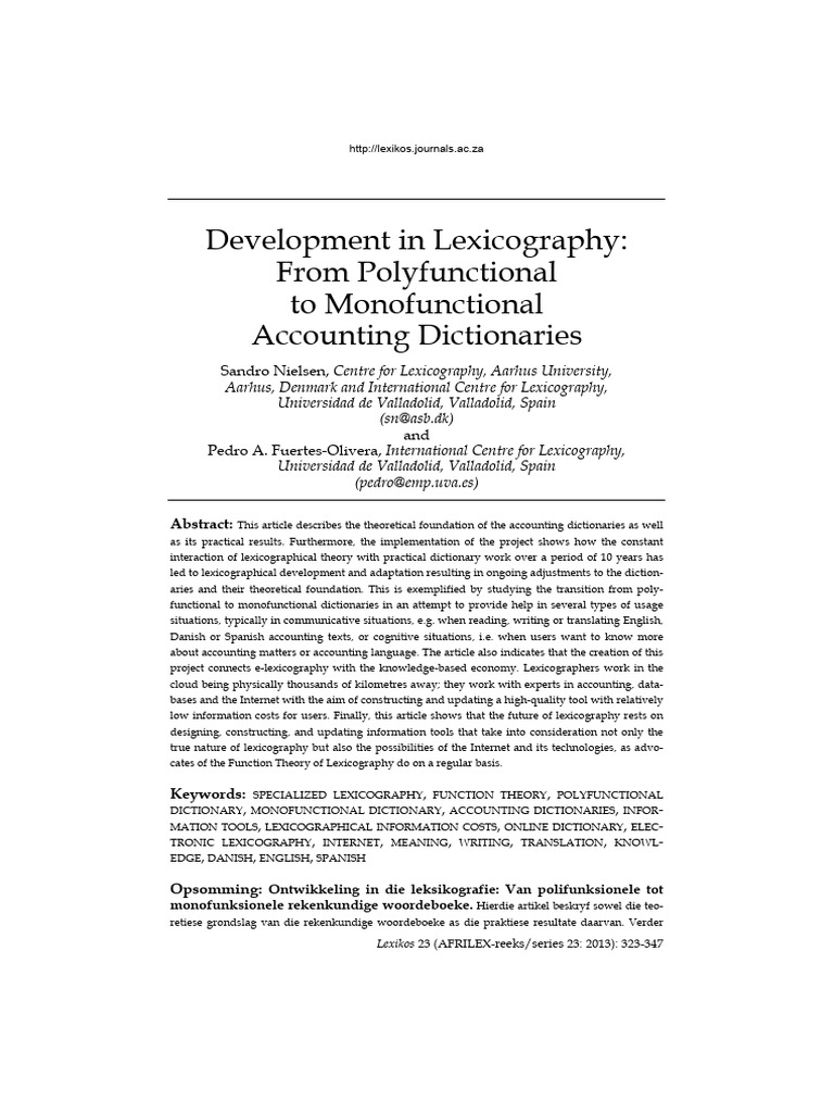Development in Lexicography | PDF | Lexicography | Dictionary