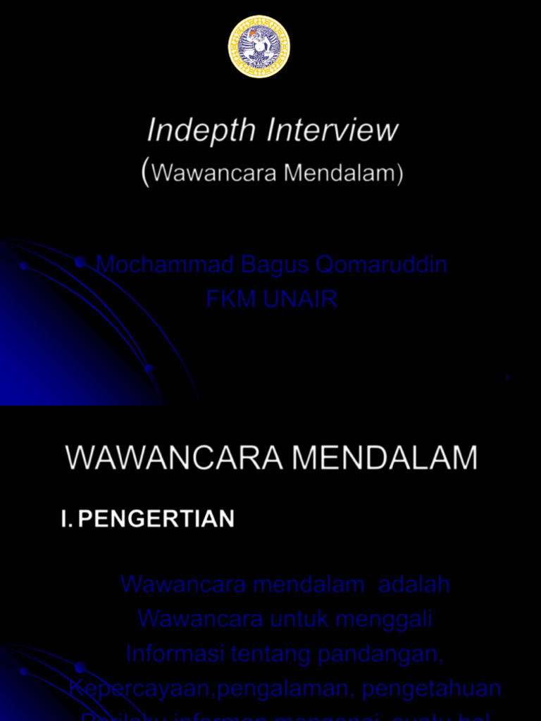 Indepth Interview-Sem 3 | PDF | Karier & Perkembangan | Sains & Matematika